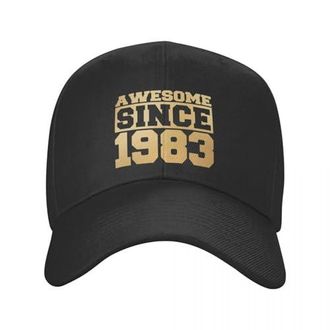 Generic Casquette de baseball classique unisexe 1983 anniversaire chapeau de camionneur adulte r&eacute;glable casquette de baseball hommes femmes Hip Hop cadeau