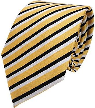 TigerTie Designer cravate - dor&eacute; noir blanc ray&eacute; - Tie