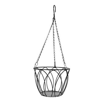 Luxshiny H&auml;ngender Blumentopfhalter Balkon Metall Pflanzst&auml;nder Eisen Pflanzenh&auml;nger Gartendekoration F&uuml;r Topfpflanzen Vielseitig Kompatibel