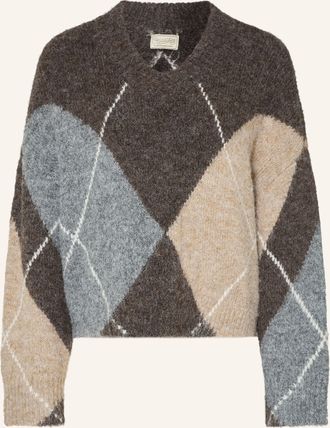 Herrlicher Pullover Floralin braun