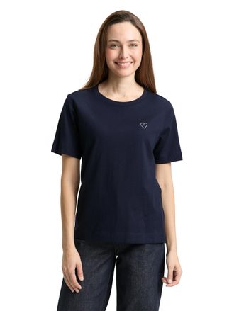 Tom Tailor Basic T-Shirt mit Herz-Print