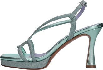 Albano Femme, Chaussures, Vert, Taille: 39 EU Sandales en cuir et paillettes 3226