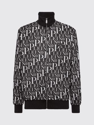 Philipp Plein Sweatshirt en coton m&eacute;lang&eacute; &agrave; col roul&eacute; et logo Hexagon
