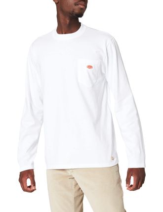 Armor Lux Herren Langen Ärmeln Héritage aus leichte Baumwolle T-Shirt, weiß, XL