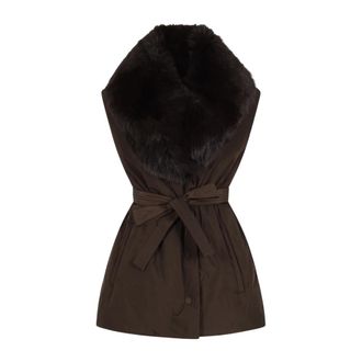 Yves Salomon Gilet 75cm - - Jackets - Damen - Braun - L