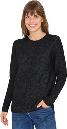 Cecil 3016933 Pull Douillet, Noir chiné, XL Femme