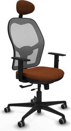 Piqueras y Crespo Jorquera B&uuml;rostuhl mit 1D-Armlehnen, h&ouml;henverstellbarer Lendenwirbelst&uuml;tze und festem Kopfteil, ausgestattet mit Syncro/Traslack und injiziertem Schau