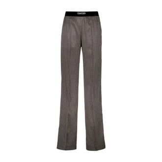 Tom Ford Seiden-Satin-Pyjamahose mit Tupfenmuster - - Trousers - Damen - Mehrfarbig - M