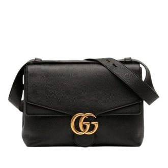 Gucci Sac bandouli&egrave;re &agrave; rabat Pre-owned - Femme - Pre-owned - Noir - Taille: ONE Size