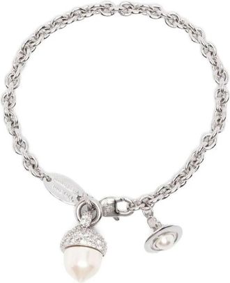 Vivienne Westwood Armband - Silver-Tone Bracelet With Pearl-Like Orb - Gr. ONE SIZE - in Mehrfarbig - f&uuml;r Damen