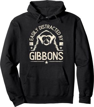 GIBBON Ape Monkey Lustig | L&auml;sst Sich leicht von Gibbons ablenken Pullover Hoodie