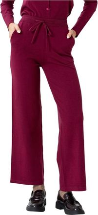 Kocca Femme, Pantalons, Rouge, Taille: 44 FR Pantalon en maille coupe capri