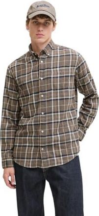 Jack & Jones Jjeclassic Ls Sn Chemise &agrave; Carreaux en Flanelle, Bronze, XXL