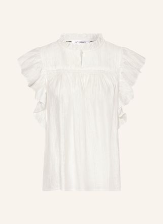 Co'Couture Cocouture Blusentop Tassycc Aus Musselin Mit R&uuml;schen weiss