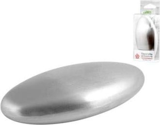 hOme Home Seifenschale geruchshemmend, Metall, Stahl, 17 x 3 x 7 cm