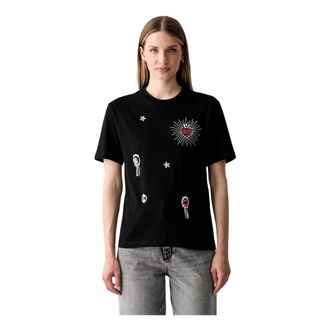 Liu Jo Femme, Tops, Noir, Taille: 40 FR T-shirt Classique