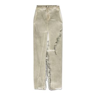 Rick Owens Denim Sliced Skirt - - Skirts - Damen - Gr&uuml;n - W26