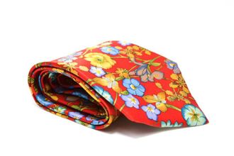 Kenzo Mens Red Floral Silk Tie
