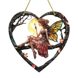 Generico Herzf&ouml;rmig: Bunte Designs aus Acryl, Kunsthandwerk zum Sonnenf&auml;ngen, Schaufensterzubeh&ouml;r, Gartendekoration zum Aufh&auml;ngen | Bunte Acryl Design Orname