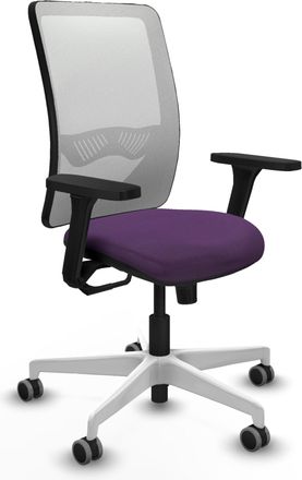 Piqueras y Crespo Telearbeitsstuhl Zulema mit 3D-Armlehnen, h&ouml;henverstellbare Lendenwirbelst&uuml;tze, ausgestattet mit 3 Positionen und Schneidschaum, mit Rollen von 65 mm,