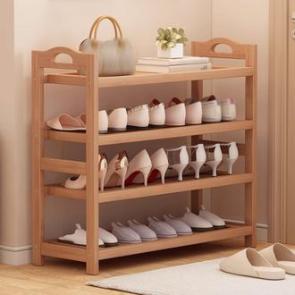 Generic Offenes Schuhregal mit 4/5/6 Ebenen und Herausnehmbaren Regalb&ouml;den, Vertikales Schuhhalter mit Griff for Kleine R&auml;ume, Multifunktionales Schuhst&auml;nder 