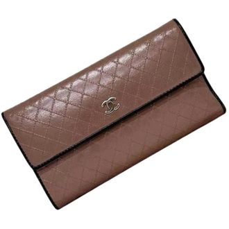 Chanel Pre-owned Vintage Long Wallet (tri-fold) - Femme - Pre-owned - Brun - Taille: ONE Size