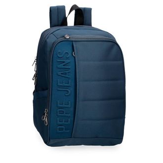 Pepe Jeans London Ancor Laptop-Rucksack aus Polyester, breite Schultergurte, ergonomisch, gepolstert, perfekt auf den R&uuml;cken, von Joumma Bags, blau, Tagesrucksa