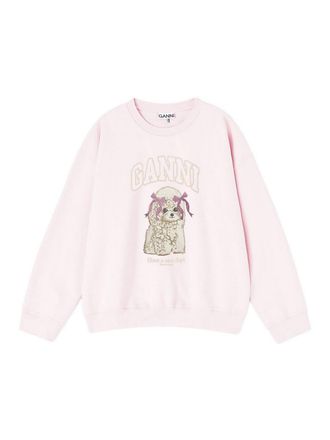 Ganni Pull Col Rond - Couleur Chair