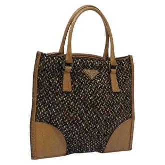 Prada Pre-owned Laine sacs-main - Femme - Pre-owned - Brun - Taille: ONE Size