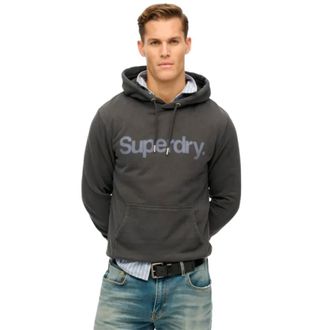 Superdry City Sweat Core Logo Trendige Herrenmode - - Sweatshirts & Hoodies - Herren - Schwarzk - XL