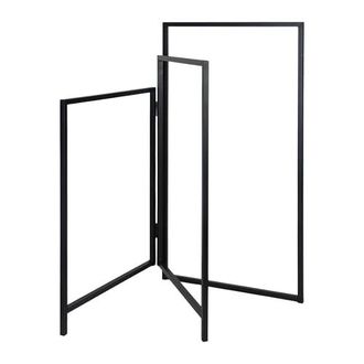 Relaxdays Handtuchhalter, 3 Stangen, klappbar, Handt&uuml;cher & Kleidung, HxB: 80 x 44 cm, Handtuchst&auml;nder, Eisen, schwarz