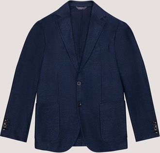 Circolo 1901 Jacket in Fabric Weft Linen Blu Navy Fabric / 48