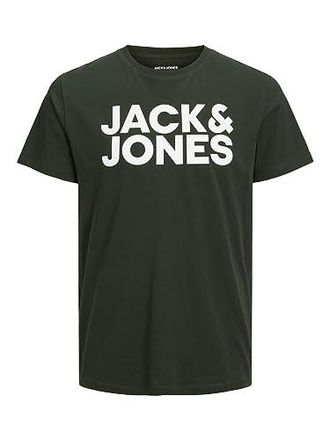 Jack & Jones Jjecorp Logo Tee SS O-Neck Noos T-Shirt pour Homme, Vue sur la Montagne/Coupe : Mince/Grand imprimé, XXL