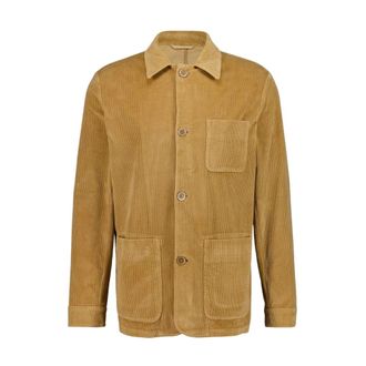 120% Lino Homme, Vestes, Brun, Taille: S Veste boutonn&eacute;e en coton