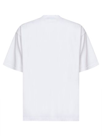 Balenciaga Mens T-Shirt Messy Spray White Cotton T-Shirts And Polos