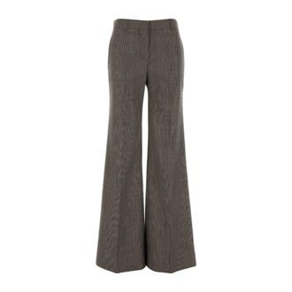 Stella McCartney Bestickte Woll-Palazzo-Hose - - Trousers - Damen - Grau - S