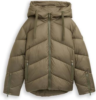 Tom Tailor Puffer Jacke mit Kapuze - - Jackets - Damen - Gr&uuml;n - XS