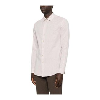 Emporio Armani Hemdbluse aus Leinenmischung - - Shirts - Herren - Beige - S