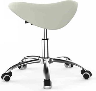 Generic Sattelf&ouml;rmiges Sitzkissen, ergonomischer Sattelstuhl, h&ouml;henverstellbarer Arbeitsstuhl, 260 Pfund Tragkraft, geeignet for Sch&ouml;nheitssalons und B&uuml;ros(Wh