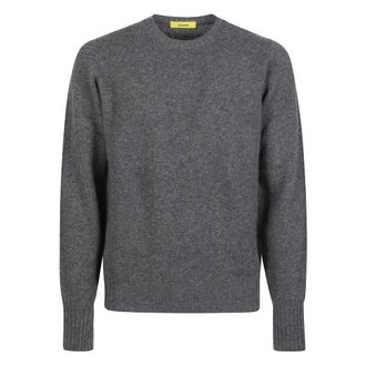 Drumohr Rundhals-Pullover mit langen &Auml;rmeln - - Knitwear - Herren - Grau - XL