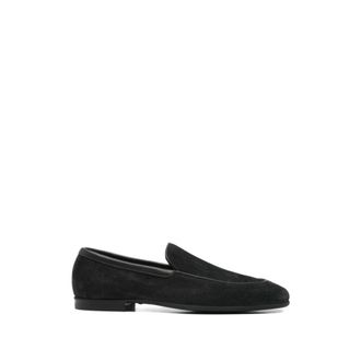 John Lobb Homme, Chaussures, Noir, Taille: 40 EU Tyne Suede Loafer