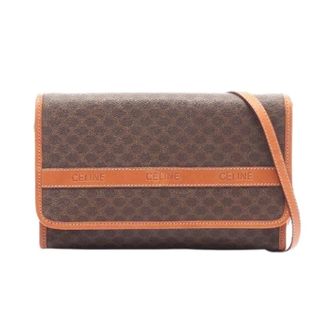 Celine Pre-owned Macadam PVC Coated Canvas Leather Shoulder Bag - - Pre-owned - Damen - Braun - ONE SIZE