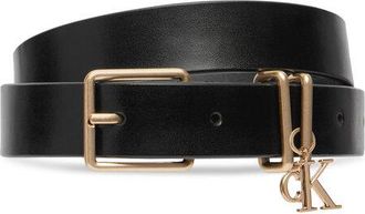 Calvin Klein G&uuml;rtel Logo Charm Belt LV04F7086G Schwarz