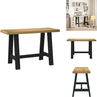 vidaXL Schreibtisch noain A-Form-Beine 120x50x75 cm Massivholz Kiefer - Schreibtisch - Schreibtische - Bürotisch - Computertisch