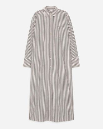 Arket Hemdkleid Aus Baumwolle -Braun