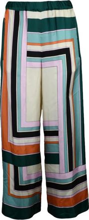 Max Mara Femme, Pantalons, Multicolore, Taille: 36 FR Ottavo Wide Pantalons