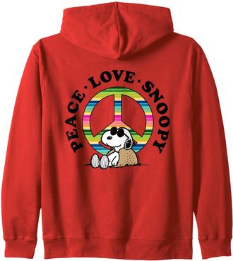 Peanuts Erdn&uuml;sse - Peace Love Snoopy Kapuzenjacke