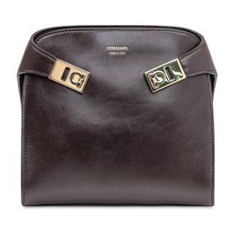 Ferragamo Femme, Sacs, Brun, Taille: ONE Size Pochette structur&eacute;e