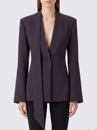 The Attico Slim Fit Blazer aus Schurwolle mit Satin-Schalkragen