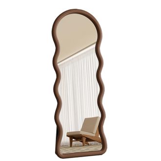 Generic Spiegel Standspiegel Ganzk&ouml;rperspiegel Vertikaler f&uuml;r Bad Schlafzimmer Wohnzimmer Flur(Brown,50x150 cm)